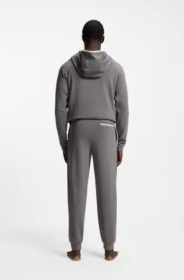 BOSS Contrast-binding Tracksuit Bottoms In A Cotton Blend