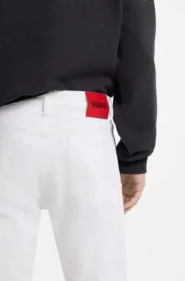 Hugo Slim-fit Jeans In Stretch Denim - White