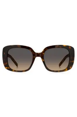 BOSS Havana Acetate Sunglasses With Double B Monogram