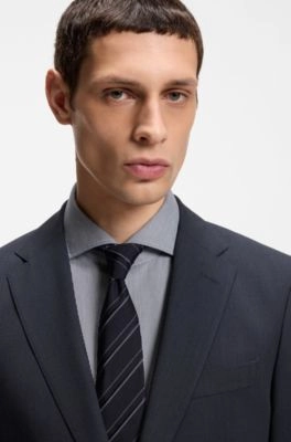 BOSS Washable Slim-fit Jacket In Stretch Cloth - Light Blue