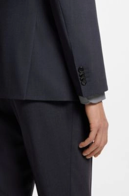 BOSS Washable Slim-fit Jacket In Stretch Cloth - Light Blue