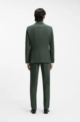 BOSS Washable Slim-fit Jacket In Stretch Cloth - Light Green