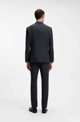 BOSS Washable Slim-fit Jacket In Stretch Cloth - Light Blue