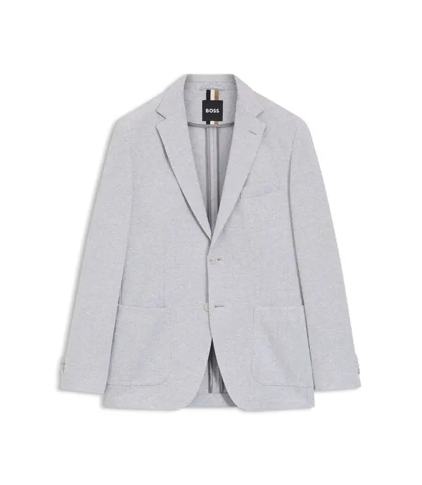 BOSS Herringbone Regular-fit Jacket