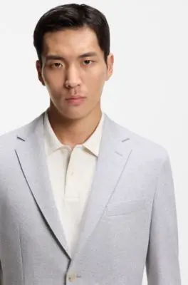 BOSS Herringbone Regular-fit Jacket