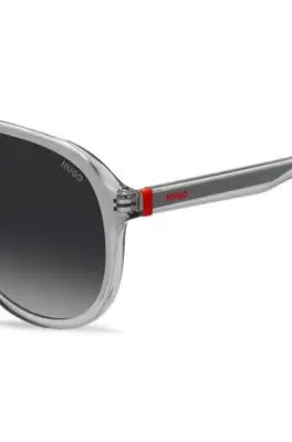 Hugo Double-bridge Aviator Sunglasses