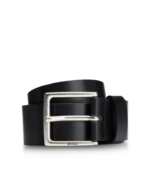 BOSS Pin-buckle Belt In Italian Leather - Black