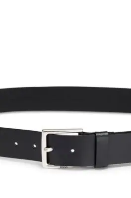 BOSS Pin-buckle Belt In Italian Leather - Black