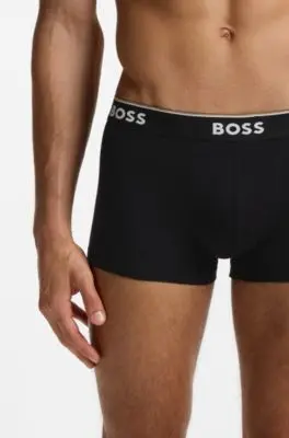 BOSS Stretch-cotton Trunks With Repeating Logos - Assorted Pre Pack