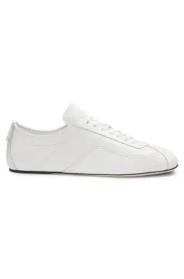 BOSS Nappa-leather Low-top Trainers With Logo