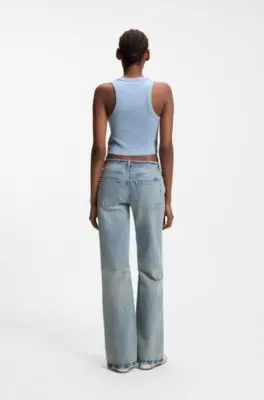 Hugo Cropped Stretch-cotton Tank Top