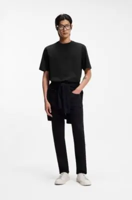 BOSS Mercerised-cotton T-shirt With Double B Monogram