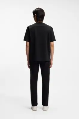 BOSS Mercerised-cotton T-shirt With Double B Monogram