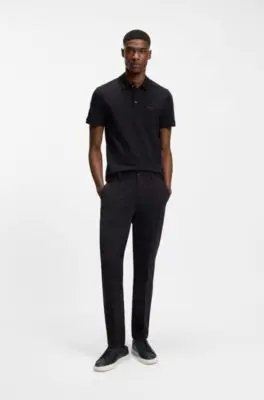 BOSS Low-top Trainers With Woven And Grained Effects - Black