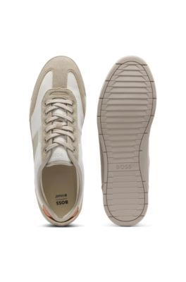 BOSS Mesh Detail Trainers - Light Beige