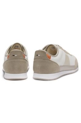 BOSS Mesh Detail Trainers - Light Beige
