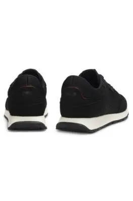 Hugo Knitted Sneakers With Logo Detail - Black