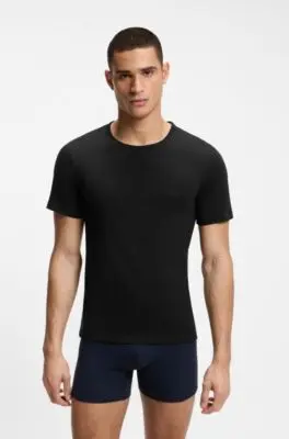 BOSS Three-pack Cotton Undershirts - Black