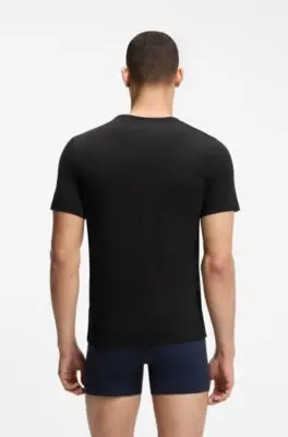 BOSS Three-pack Cotton Undershirts - Black