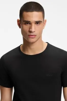 BOSS Three-pack Cotton Undershirts - Black