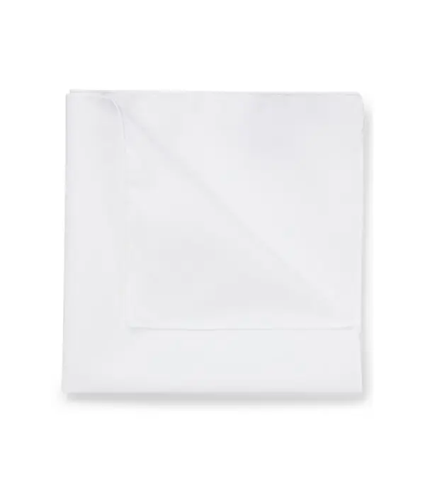BOSS Italian-made Pocket Square In Easy-iron Cotton - White