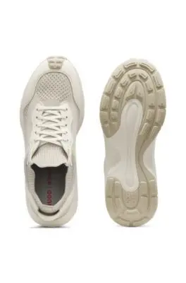 Hugo Knitted Upper Trainers With Embossed Logo