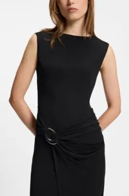 Hugo Buckle-detail Wrap Dress