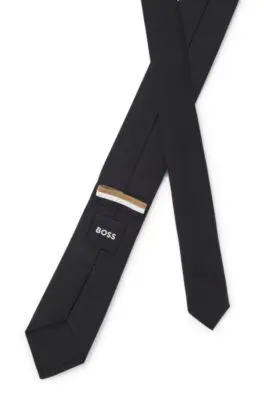 BOSS Pure Silk Jacquard Neck Tie - Black