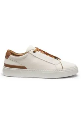 BOSS Gary Low Top Trainers - Light Beige