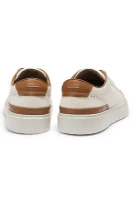 BOSS Gary Low Top Trainers - Light Beige