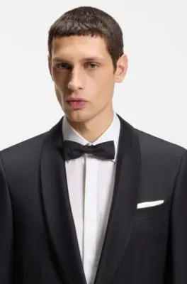 BOSS Italian-made Silk-jacquard Pre-tied Bow Tie