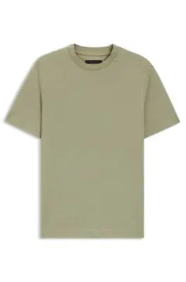 BOSS Cotton-silk T-shirt With Geometric Jacquard