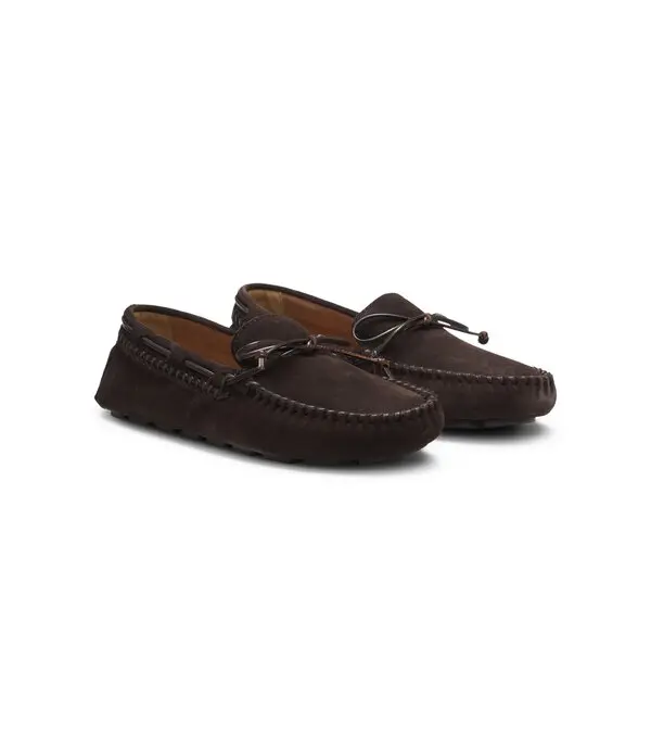 BOSS Suede Moccasins With Whipstitching