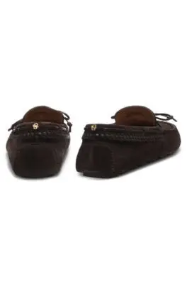 BOSS Suede Moccasins With Whipstitching