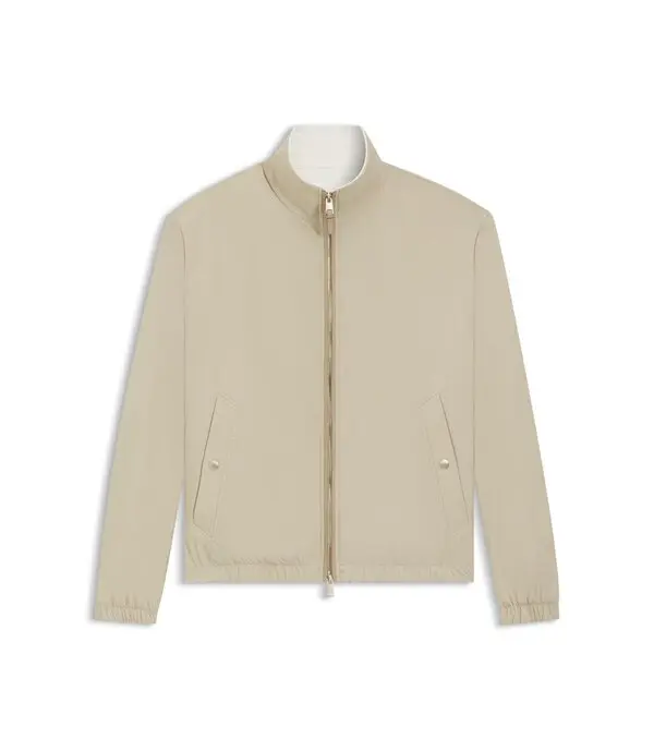 BOSS Reversible Jacket In Peached Fabric - Khaki