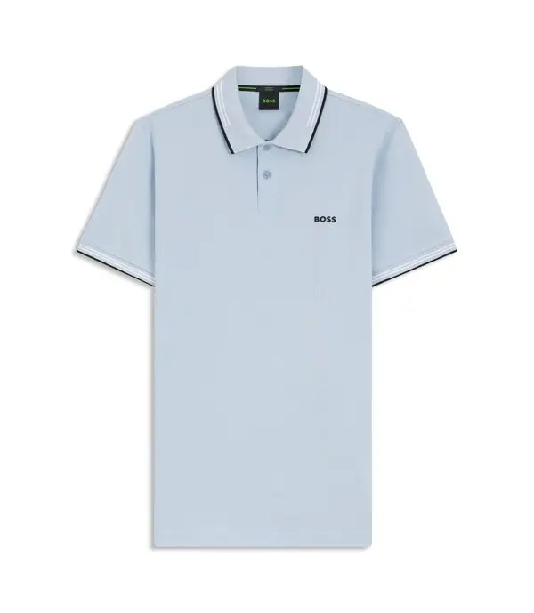 BOSS Slim-fit Polo Shirt With Contrast-stripe Details