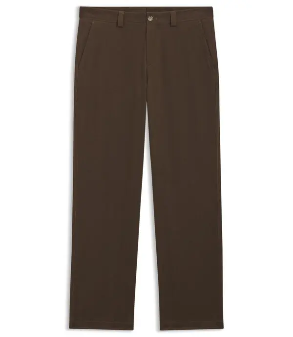 BOSS Relaxed-fit Trousers In Stretch Cotton - Light Green