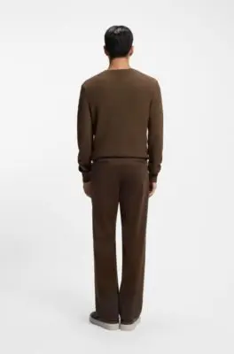 BOSS Relaxed-fit Trousers In Stretch Cotton