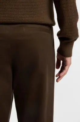 BOSS Relaxed-fit Trousers In Stretch Cotton