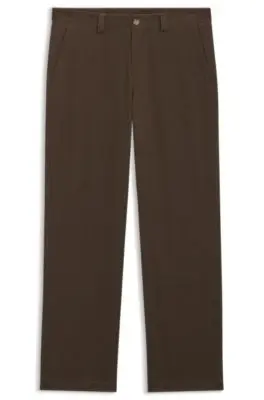 BOSS Relaxed-fit Trousers In Stretch Cotton