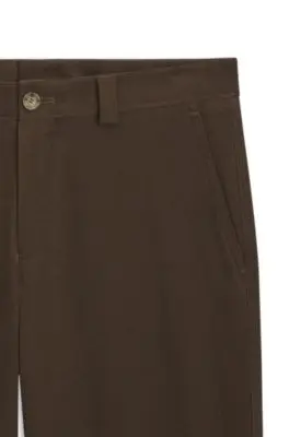 BOSS Relaxed-fit Trousers In Stretch Cotton