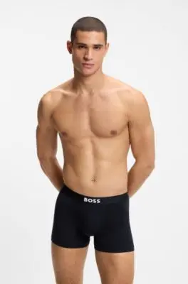 BOSS One Three-pack Of Logo-waistband Boxer Briefs - Patterned