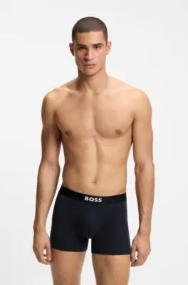 BOSS One Three-pack Of Logo-waistband Boxer Briefs - Patterned