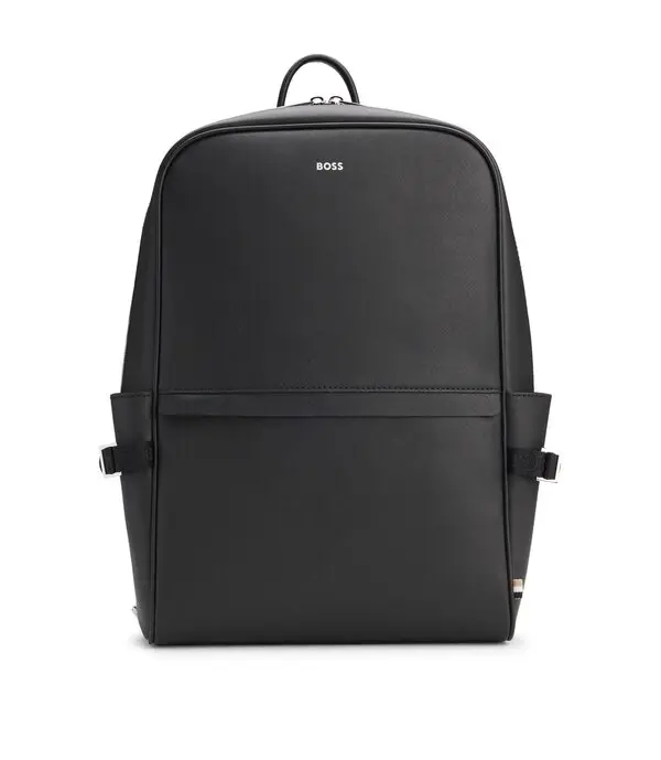 BOSS Backpack With Silver-tone Logo - Black