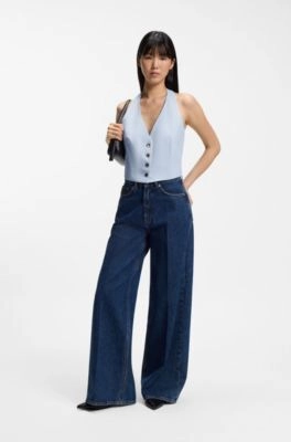 Hugo Slim-fit Halterneck Waistcoat