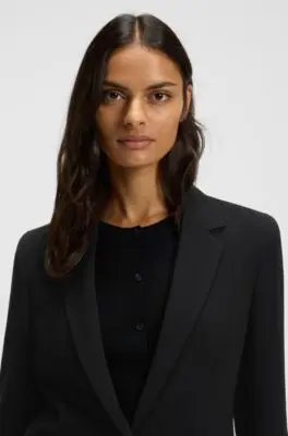BOSS Regular-fit Crepe Jacket - Black