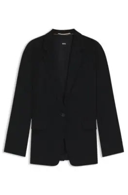 BOSS Regular-fit Crepe Jacket - Black