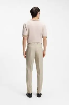 Hugo Extra-slim-fit Wool-blend Poplin Trousers