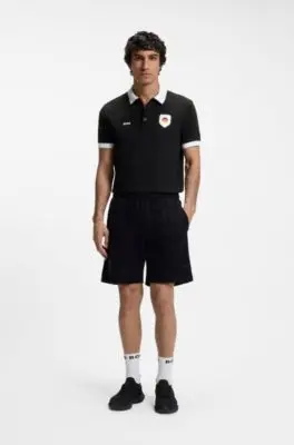 BOSS Paddy Polo Shirt With Country Flag - Germany Black