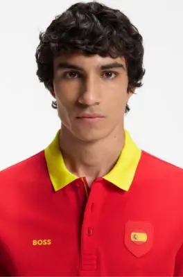 BOSS Paddy Polo Shirt With Country Flag - Spain